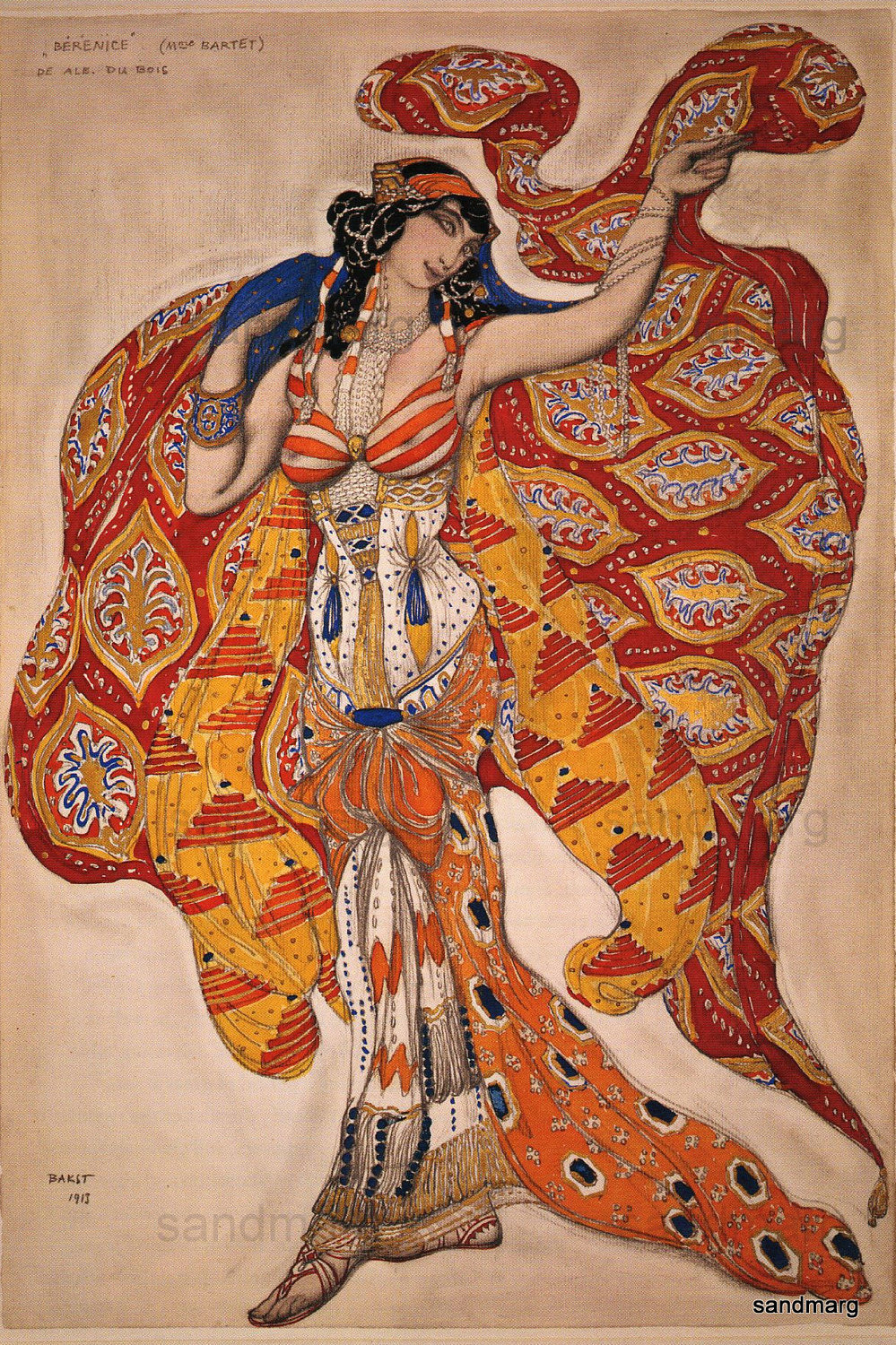 Léon Bakst - costume for Ballets Russes - Giornale della Danza